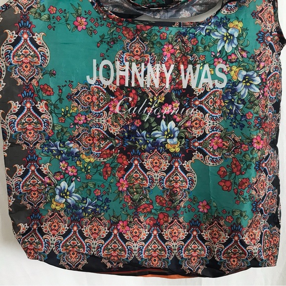 Johnny Was | Bags | Johnny Was Boho Floral Print Packable Shopping Tote ...